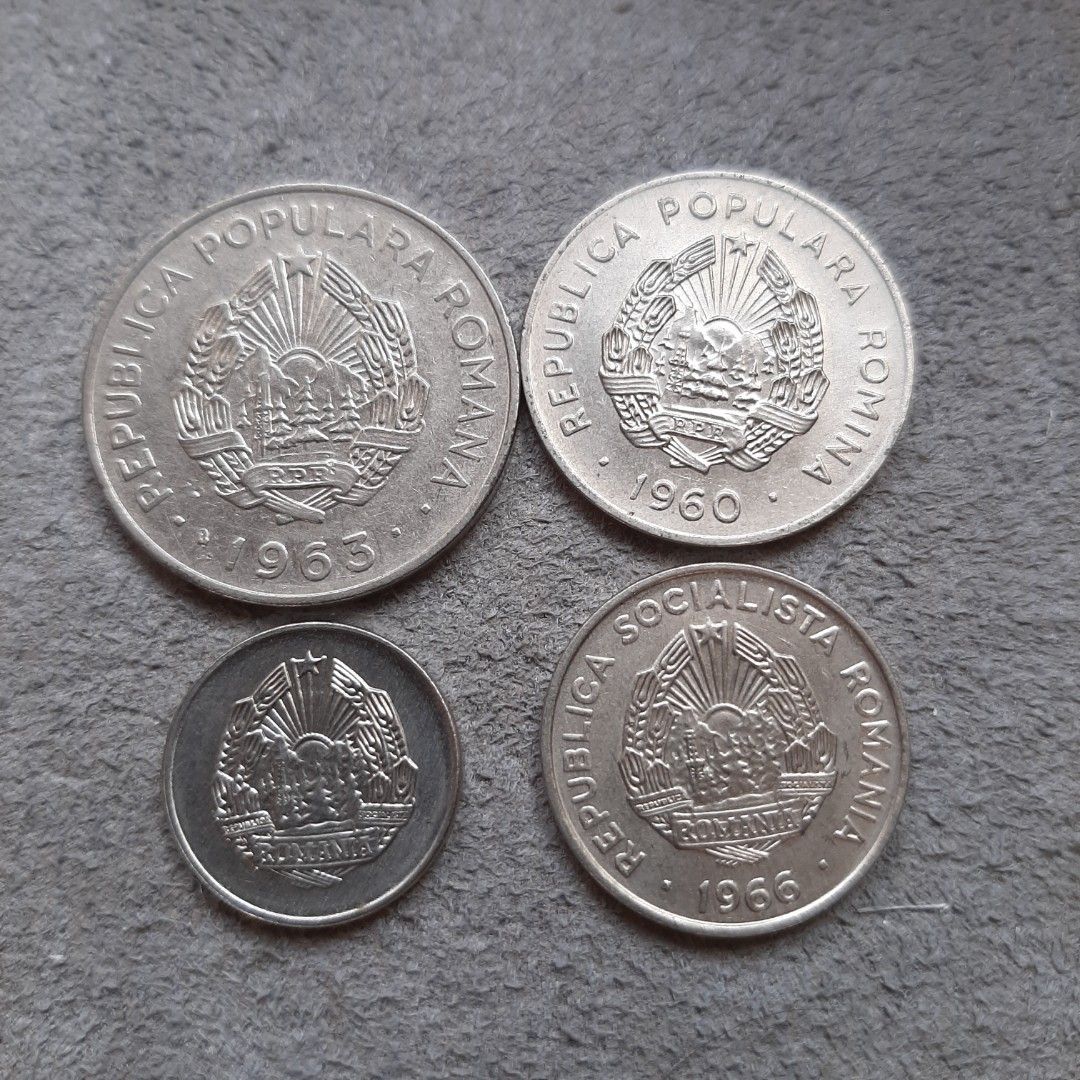 SET OF FOUR ROMANIAN COIN, Hobbies & Toys, Memorabilia & Collectibles ...