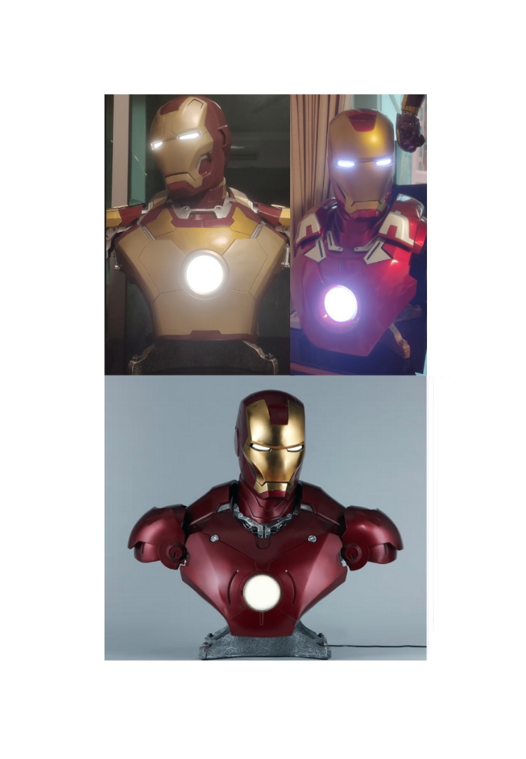 Sideshow Iron Man Life-Size Bust Bundle, Hobbies & Toys, Toys & Games ...
