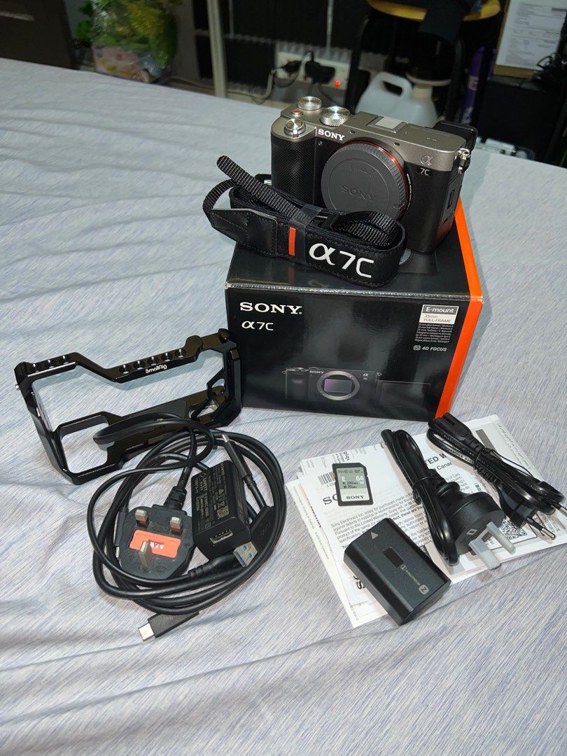 Sony A7C (Body) with SmallRig Cage, Photography, Cameras on Carousell