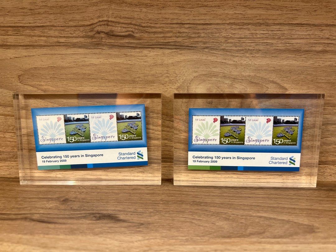 Standard Chartered 150 years uncirculated stamps, Hobbies & Toys ...