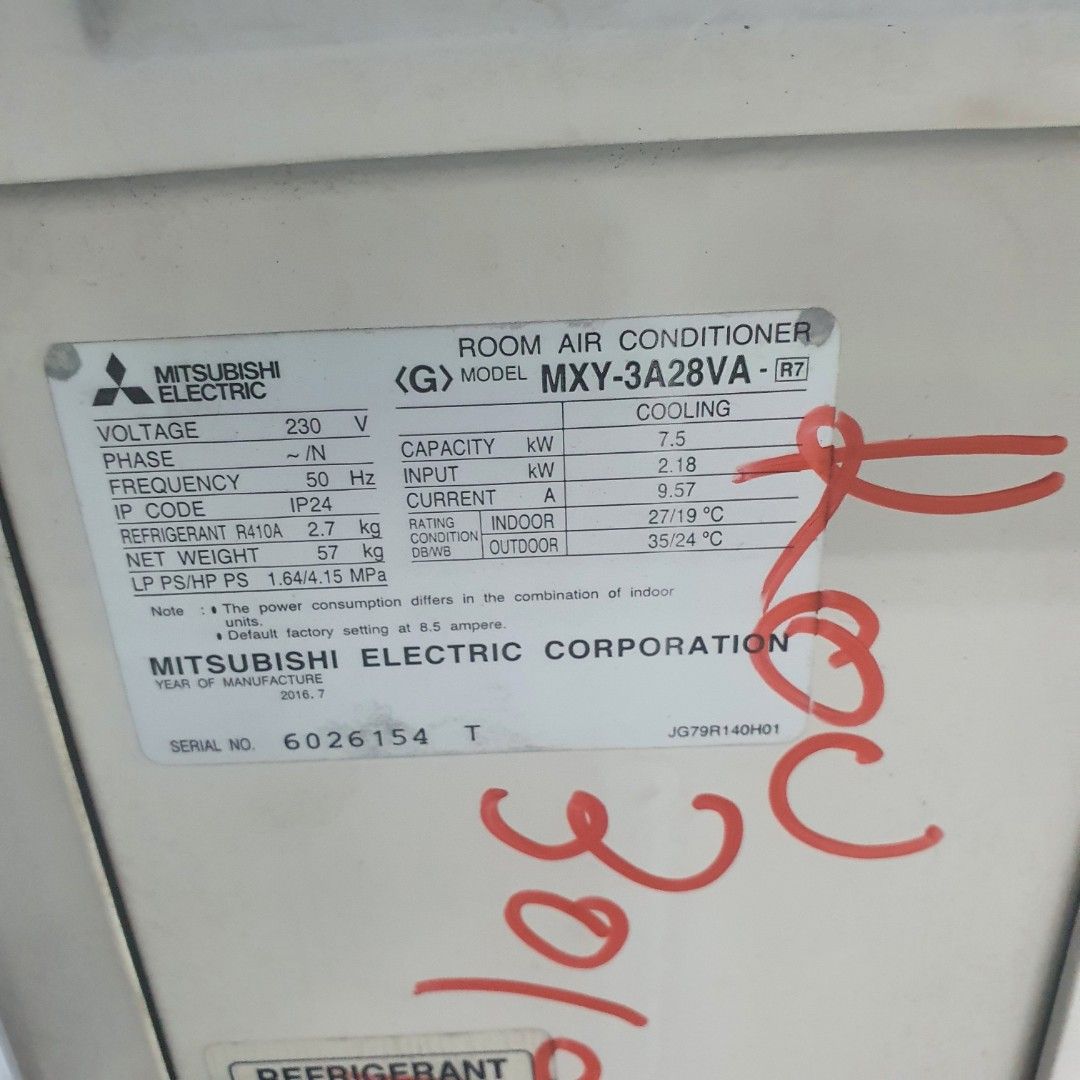 System 1/2/3/4 Mitsubishi starmex 9K,12K,18K,24K BTU for commercial and ...