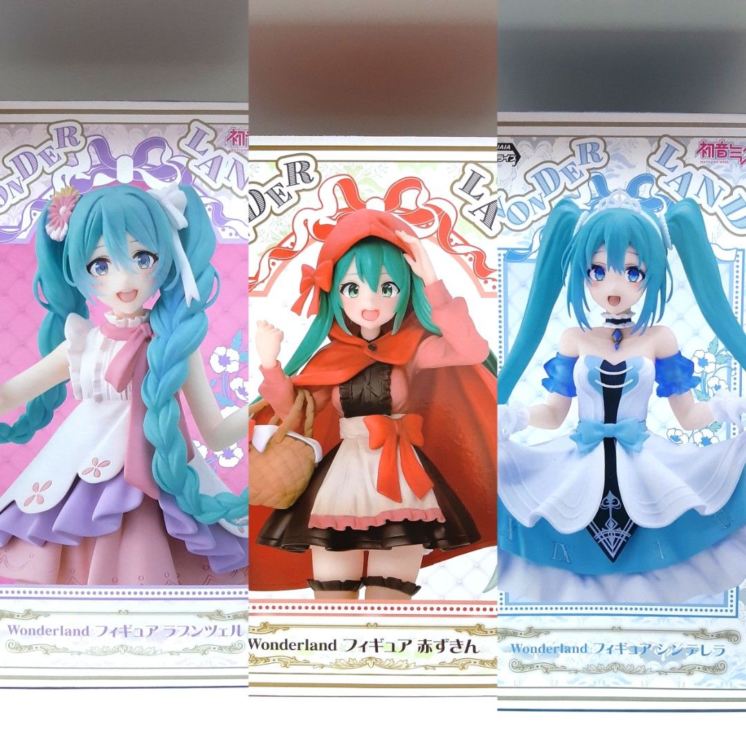 Taito Hatsune Miku Wonderland Figure (Set of 3) . Miku Red Riding Hood ...