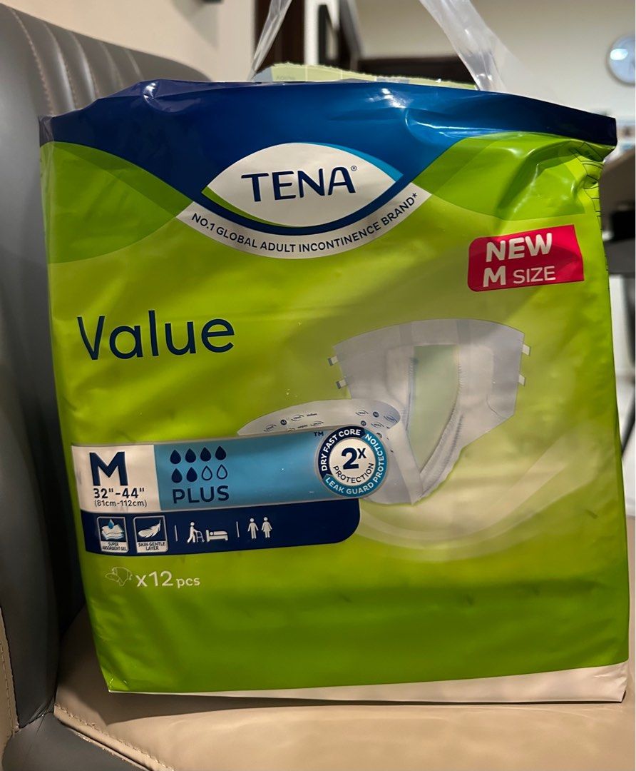 Tena Adult Diapers M Size, Health & Nutrition, Medical Supplies & Tools ...