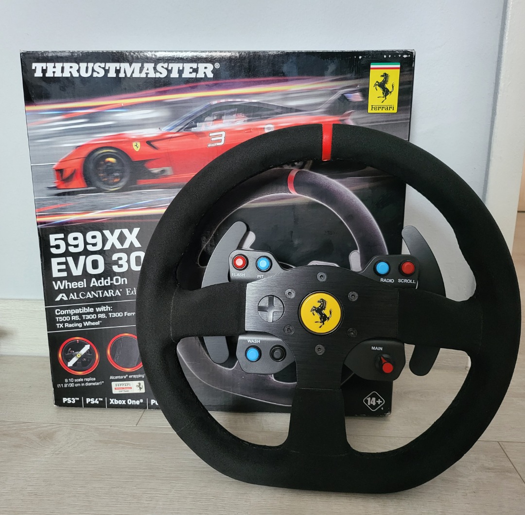 Thrustmaster 599XX EVO 30 Wheel Add-On Alcantara Edition, Video Gaming ...