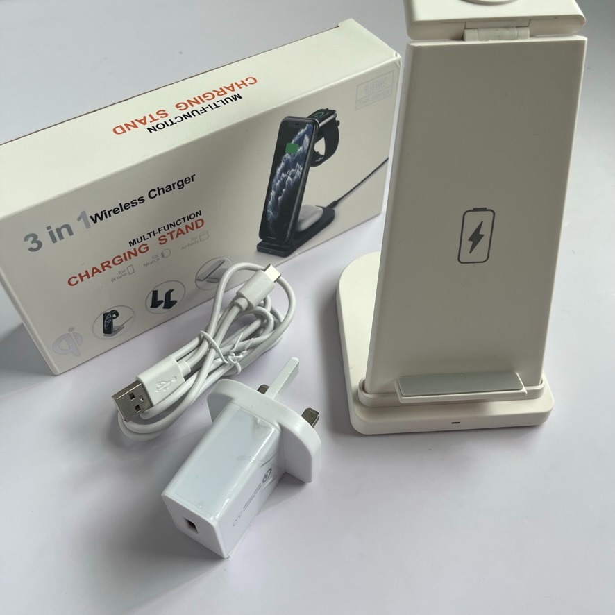 Tick Tech Wireless 3in1 Charger - Apple iPhone, Watch & Air Pods ...