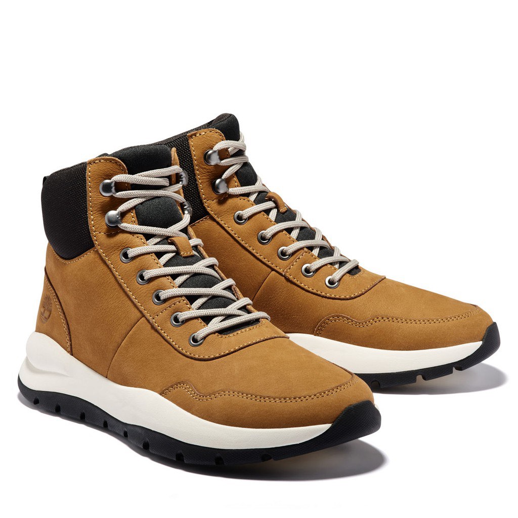 Timberland Boroughs Project Sneaker Boot Wheat Nubuck, Men's Fashion ...