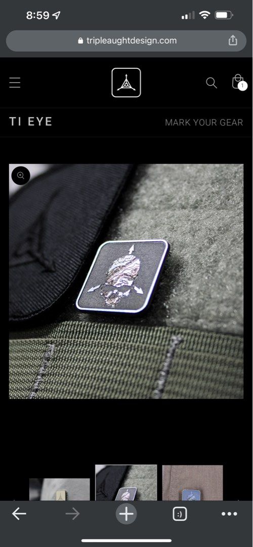 Triple Aught Design Titanium Ti Eye Patch, Sports Equipment, Hiking ...