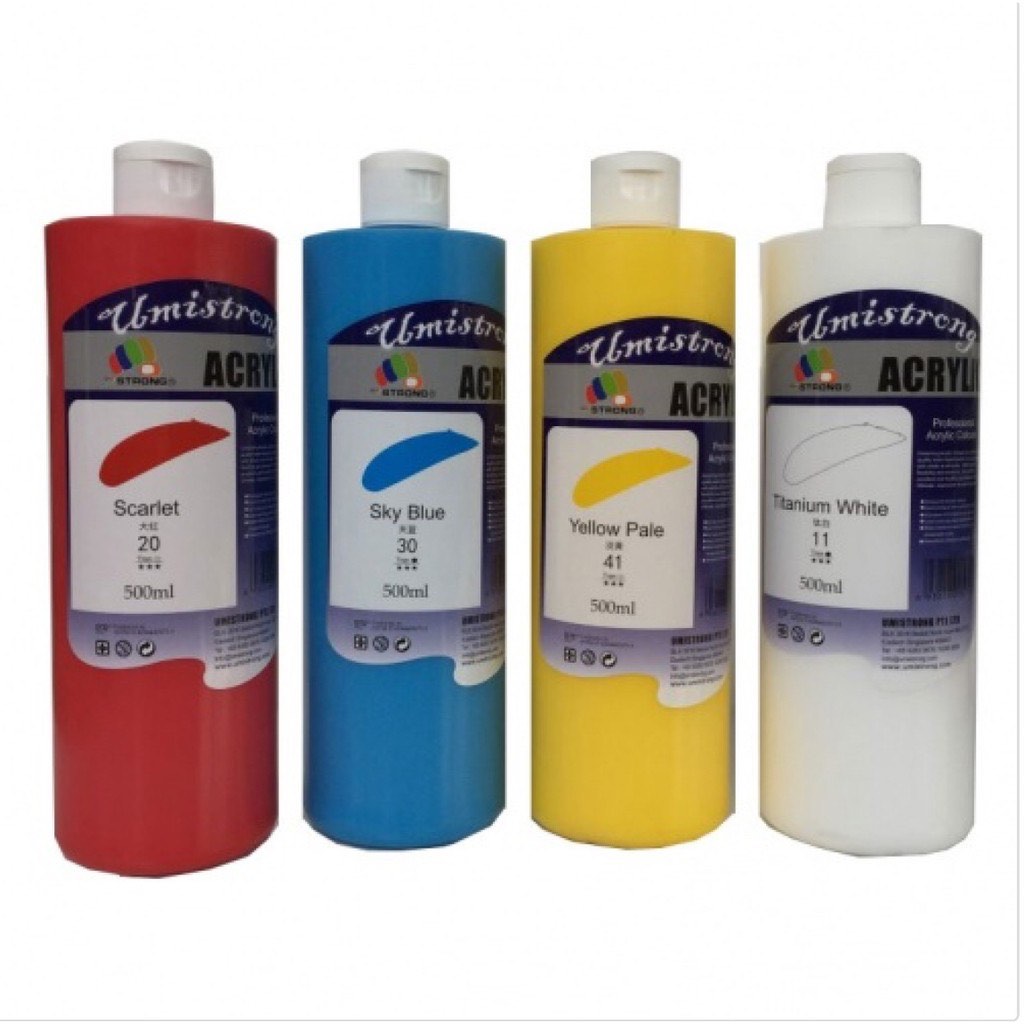 Umistrong Acrylic Paint- 500ml (Ultramarine), Hobbies & Toys ...