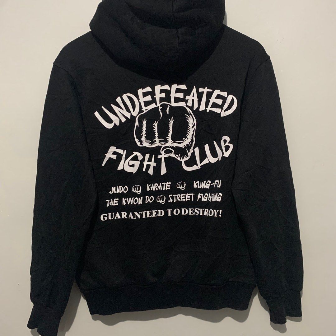 UNDEFEATED FIGHT CLUB PULLOVER HOODIE JACKET (Black), Men's Fashion ...
