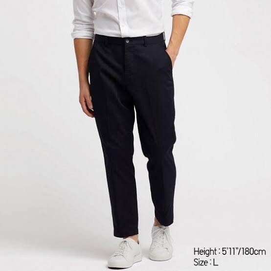 UNIQLO Ezy ankle length pants, Men's Fashion, Bottoms, Trousers on Carousell