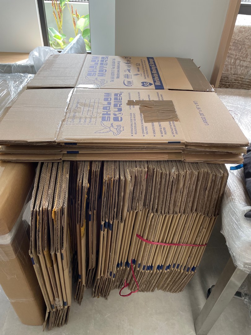 V GD CONDITION Cardboard packing boxes for sale, Furniture & Home ...
