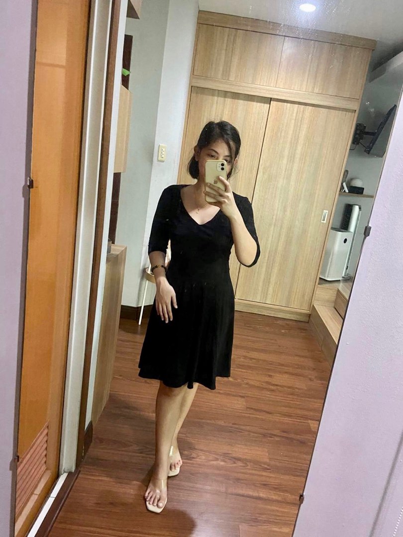 very formal dress fit and flare in black dress, Women's Fashion ...
