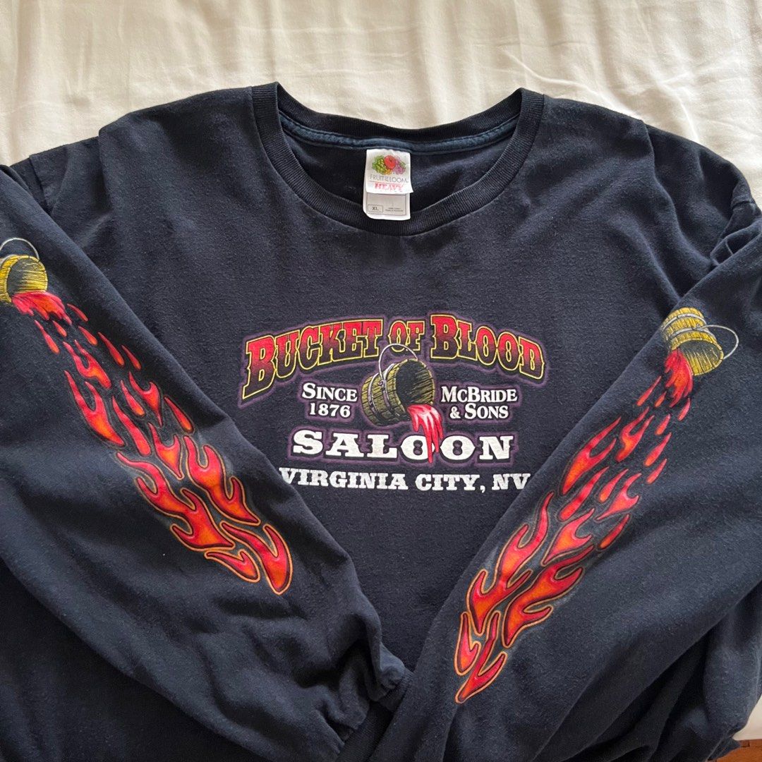 Vintage Bucket of Blood Saloon, Men's Fashion, Tops & Sets, Hoodies on ...