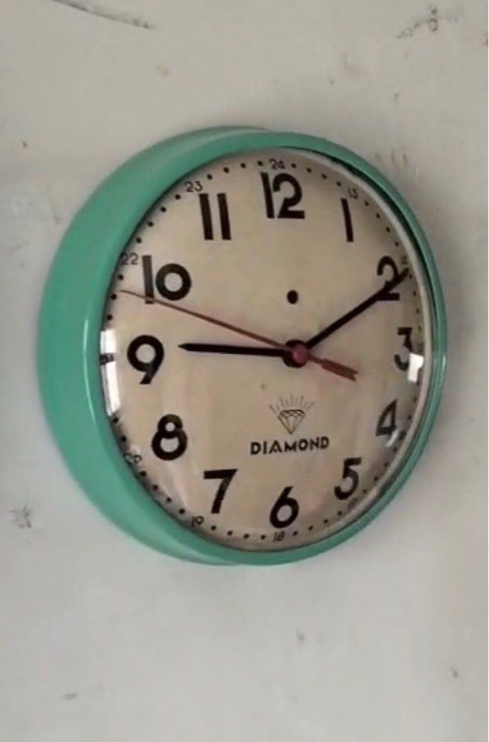 Vintage Paper Dial Diamond Clock, Furniture & Home Living, Home Decor ...