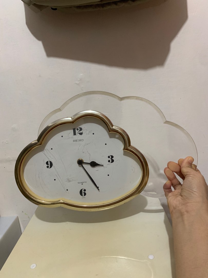 Vintage Seiko Glass Wall Clock, Furniture & Home Living, Home Decor ...