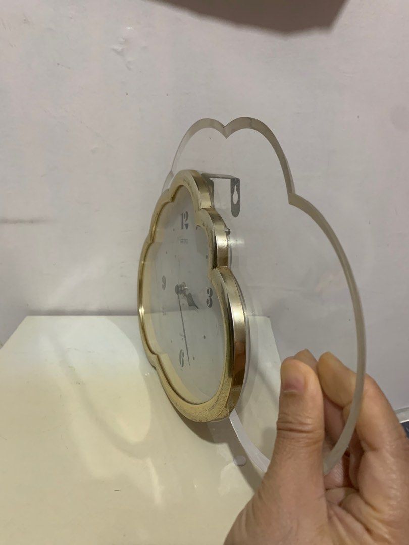 Vintage Seiko Glass Wall Clock, Furniture & Home Living, Home Decor ...