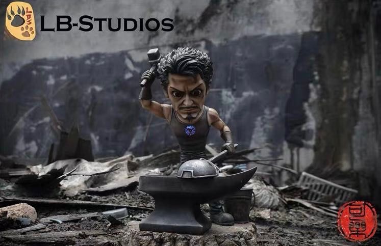 WTS LBS Cola Studios Marvel Tony Stark Iron Man SD Scale GK Statue ...