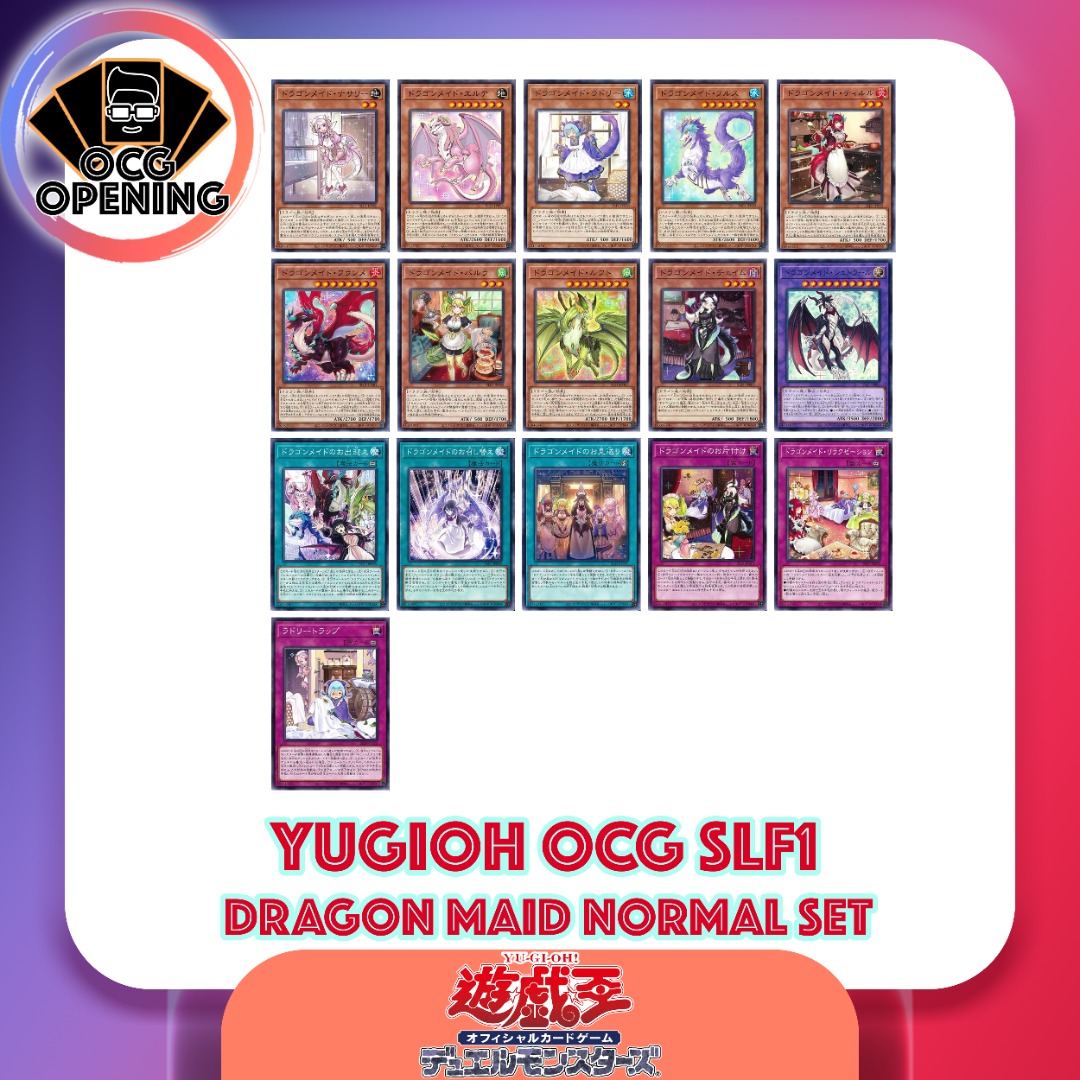 Yugioh OCG SLF1 Dragon Maid Normal/Common set, Hobbies & Toys, Toys & Games on Carousell