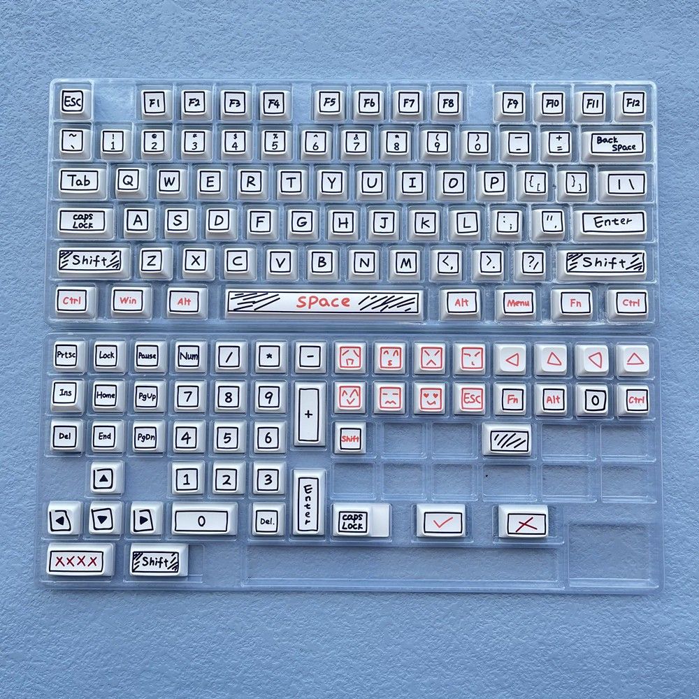 127 Keys Watercolor Pen Keycaps XDA Profile Graffiti Cartoon, Computers ...