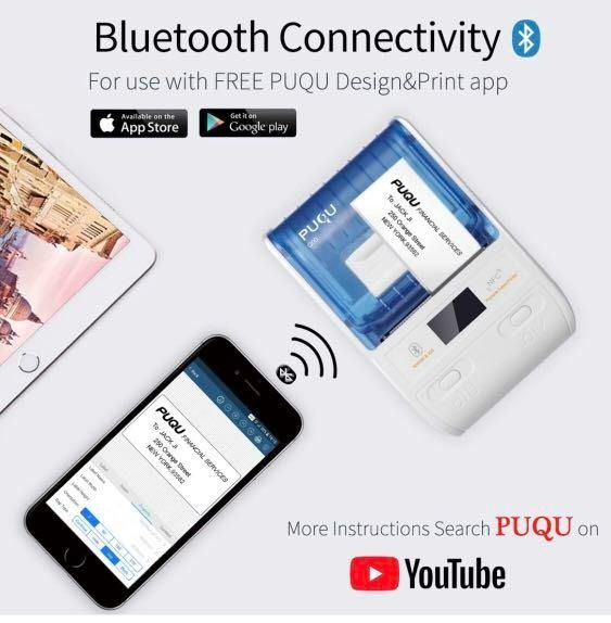 1323) PUQU Label Maker | Portable Bluetooth Thermal Label Printer Q00 ...
