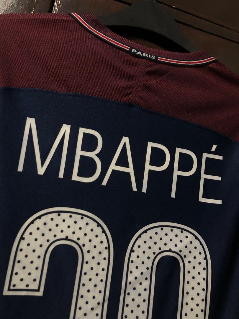 17/18 PSG No. 29 Kylian Mbappe UCL Patches Football/Soccer Jersey, Men ...