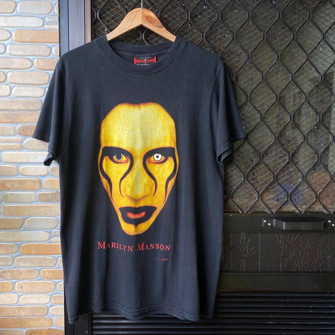 1997 Marilyn Manson Sex Is Dead Vintage Band Tee Shirt Mens Fashion