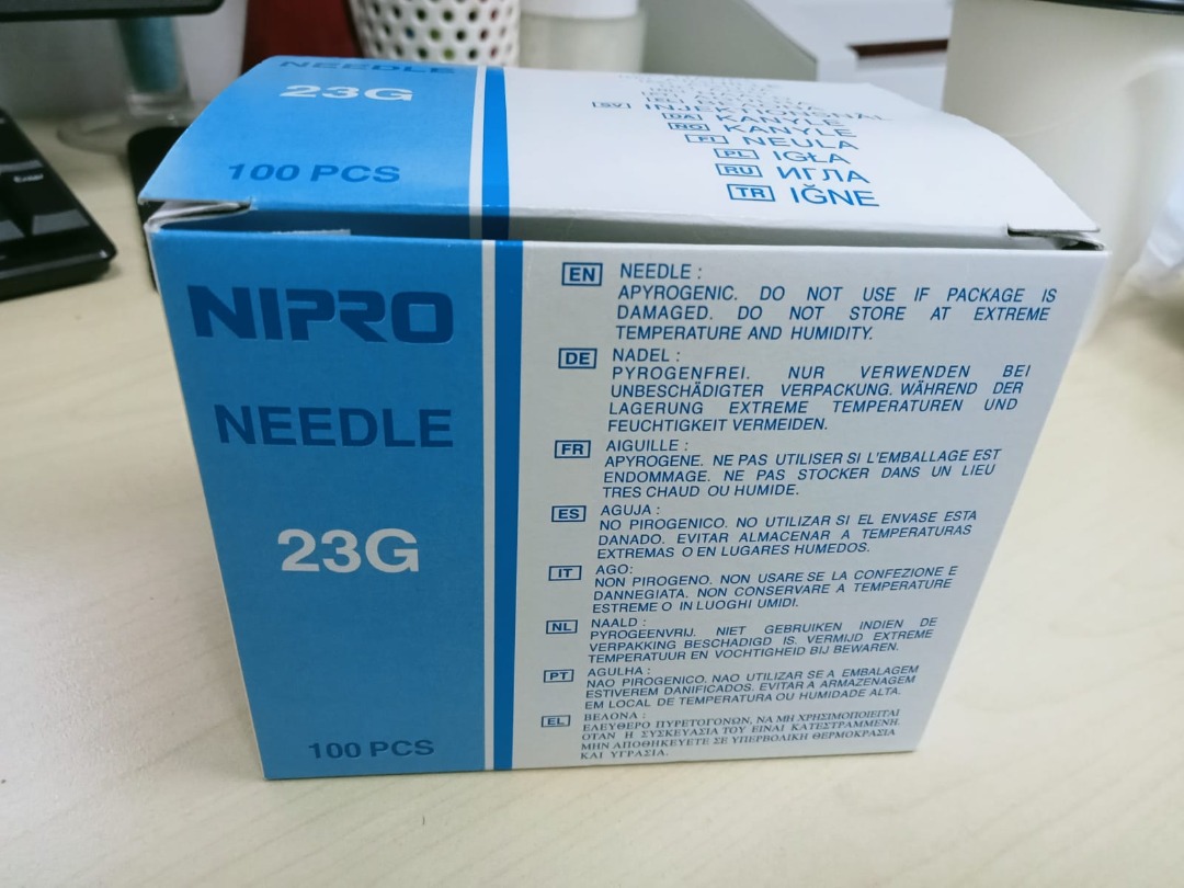 23G NIPRO NEEDLE, Health & Nutrition, Medical Supplies & Tools on Carousell