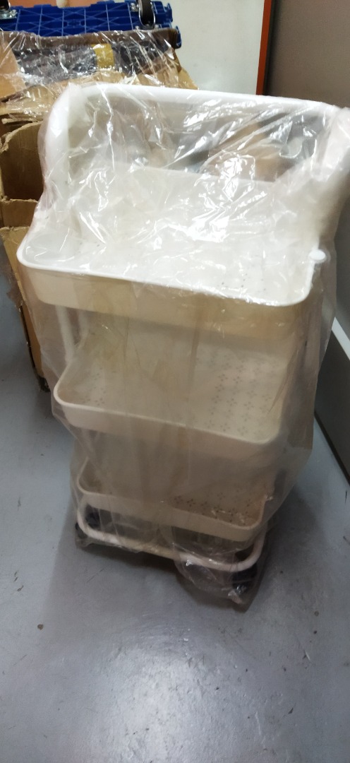 3 layer multipurpose tray trolley with wheels, Furniture & Home Living ...