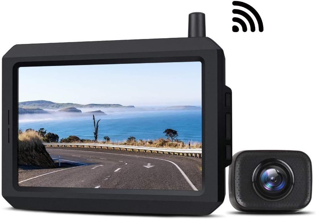5 Inch Wireless Backup Camera Kit with Digital Signal, Waterproof Rear ...