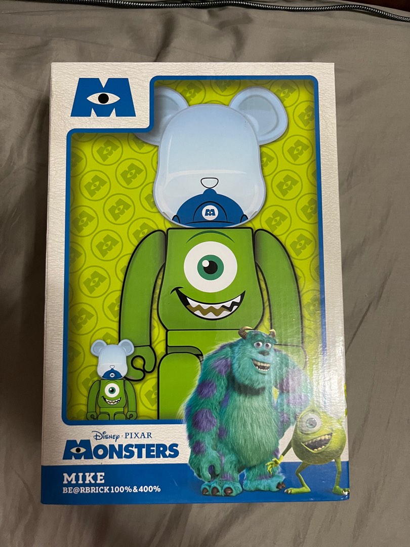 怪獸公司 400%+100% bearbrick, 興趣及遊戲, 玩具 & 遊戲類 - Carousell