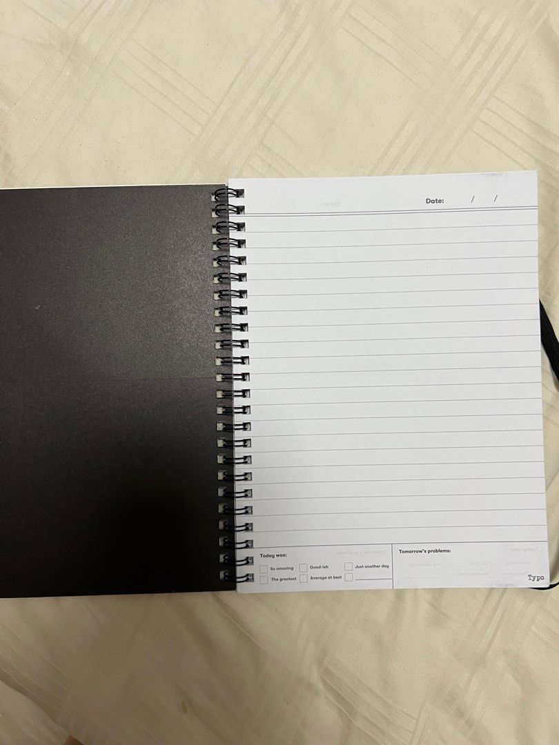 A5 Typo self-care notebook, Hobbies & Toys, Stationery & Craft ...