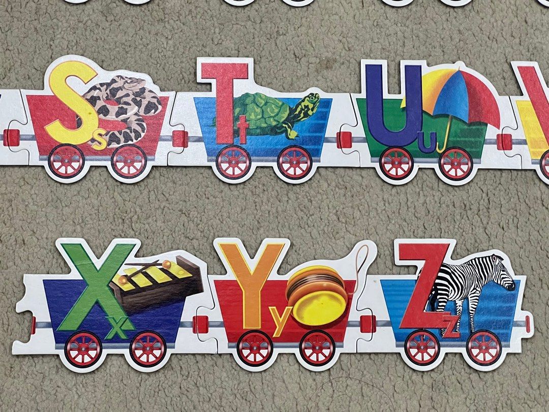 ABC train puzzle, Hobbies & Toys, Toys & Games on Carousell