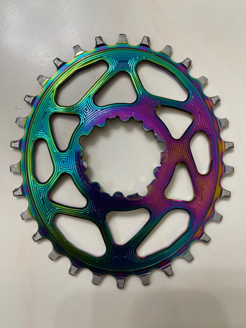ABSOLUTE BLACK OVAL CHAINRING (RAINBOW/ OILSLICK), Sports Equipment ...