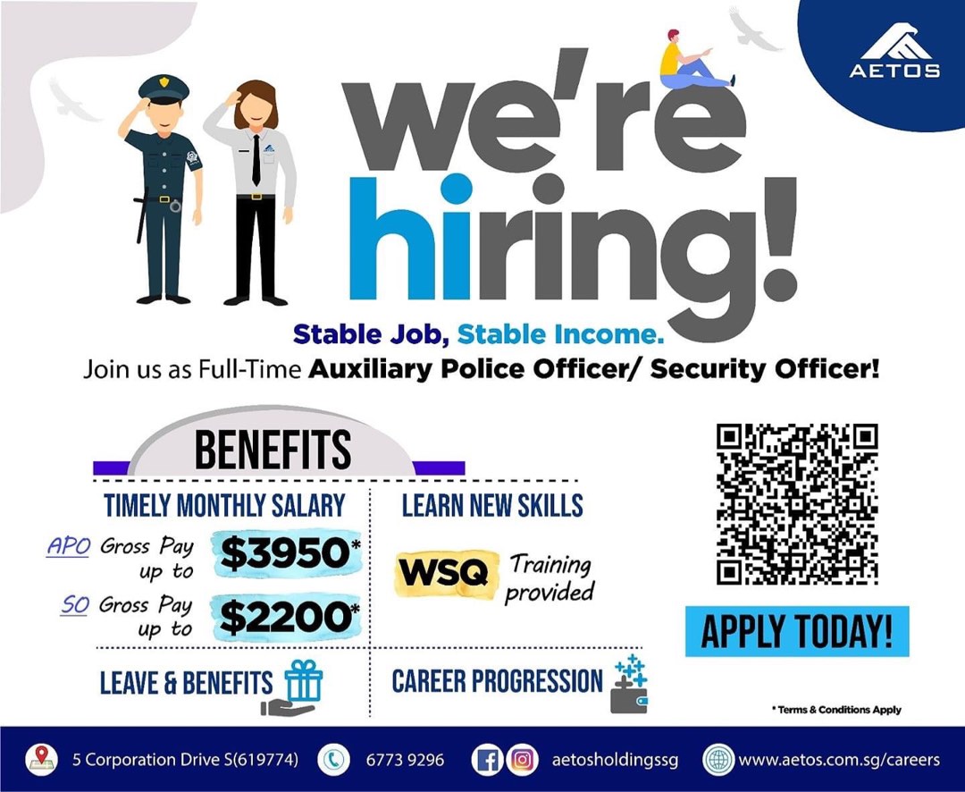 AETOS Auxiliary Police, Jobs, Customer Service on Carousell