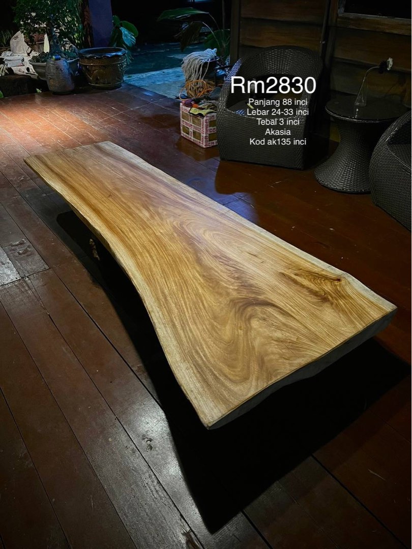 Akasia Dining Table Solid Wood , Furniture & Home Living, Outdoor ...