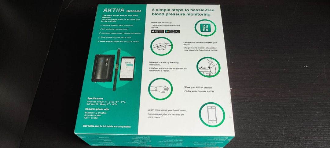 Aktiia 24/7 Continuous Blood Pressure Monitor Bracelet from UK, Health ...