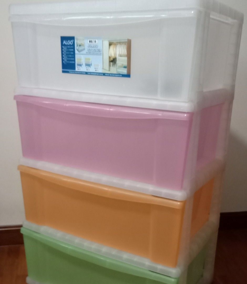 Algo Jumbo Stocker (4-tier storage box cabinet, plastic drawers ...