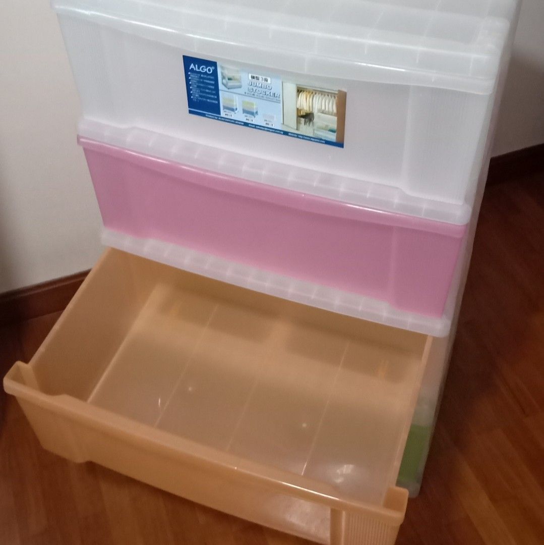 Algo Jumbo Stocker (4-tier storage box cabinet, plastic drawers ...