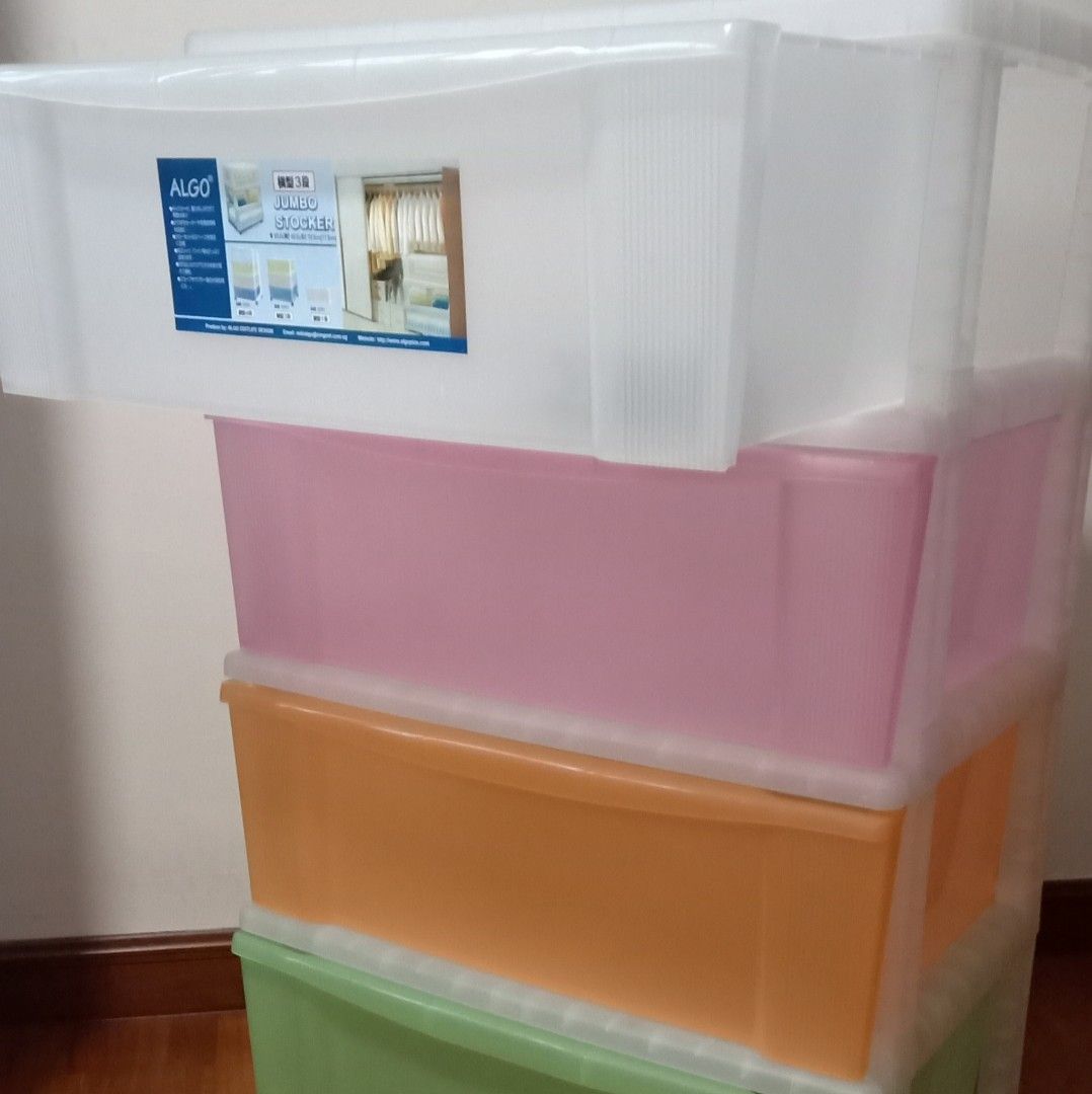 Algo Jumbo Stocker (4-tier storage box cabinet, plastic drawers ...