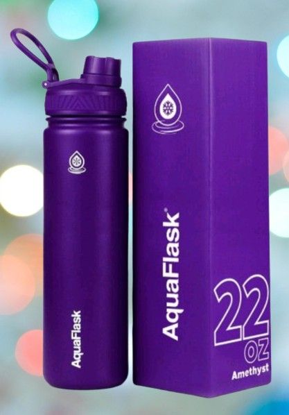 AQUAFLASK (22oz) Wide Mouth w/ Spout Lid Vacuum Insulated Stainless ...