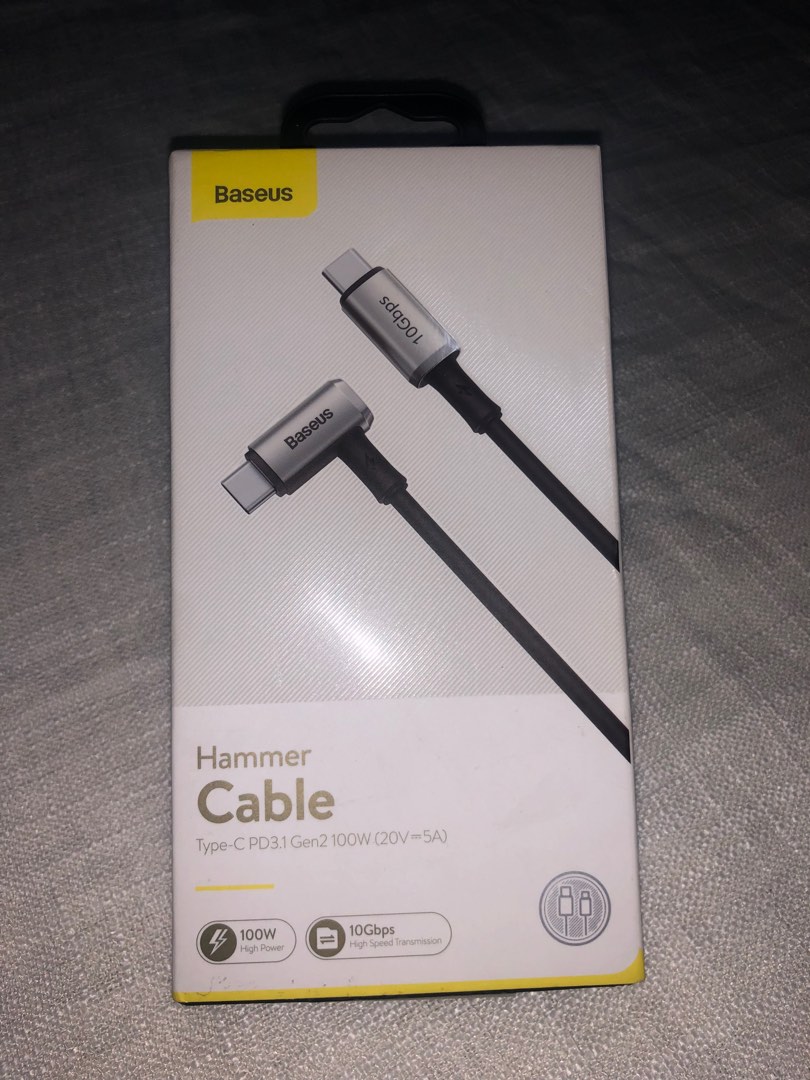 BASEUS HAMMER CABLE TYPE C, Mobile Phones & Gadgets, Mobile & Gadget ...