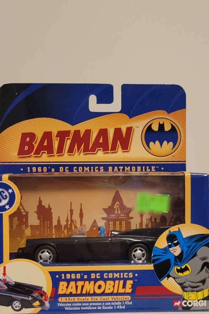 BATMAN, BATMOBILE,1960'S ,1970'S DC COMICS,1:43 SCALE DIE-CAST VEHICLE ...