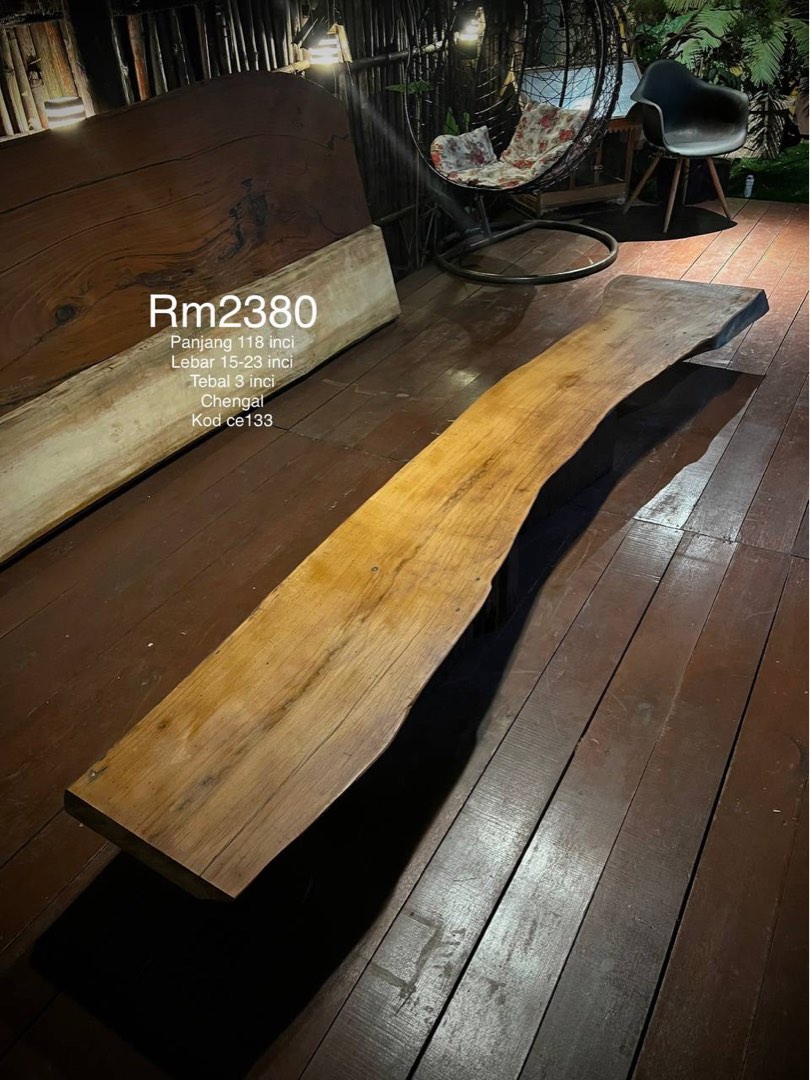 Bench Chengal, Furniture & Home Living, Furniture, Chairs on Carousell