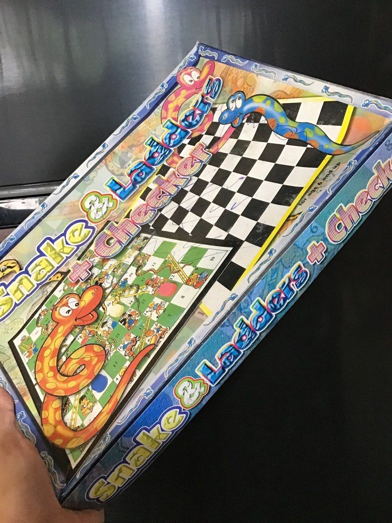 BIG SNAKES & LADDERS PLUS CHECKER GAME IN 1, Hobbies & Toys, Toys ...