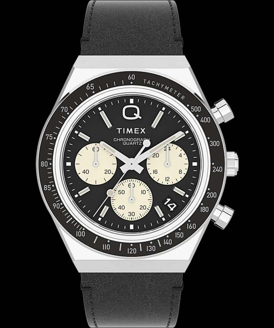 BNIB Timex Q Chronograph Panda, Men's Fashion, Watches & Accessories ...