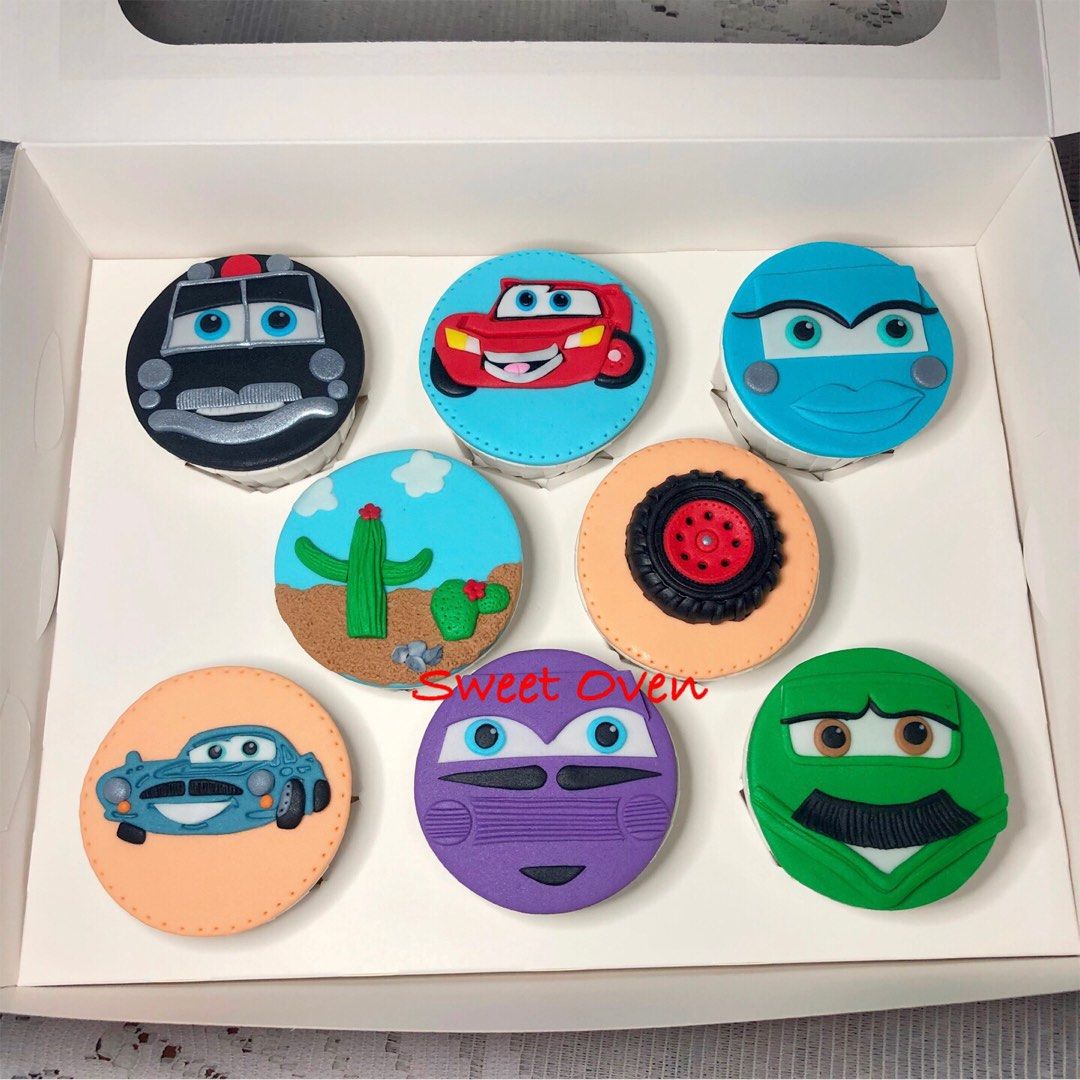 Cars Theme Cupcakes, Food & Drinks, Homemade Bakes on Carousell