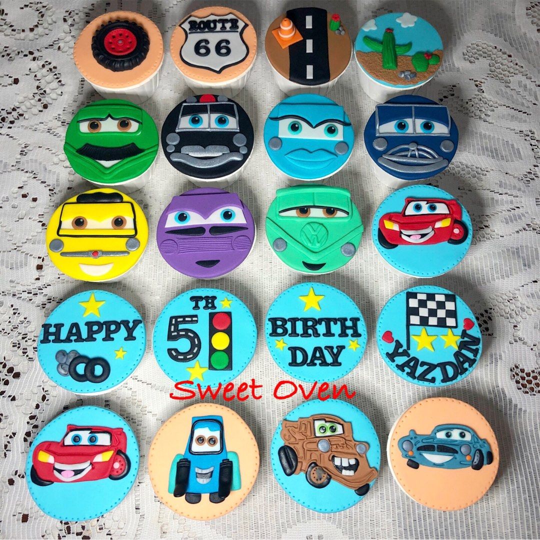Cars Theme Cupcakes, Food & Drinks, Homemade Bakes on Carousell