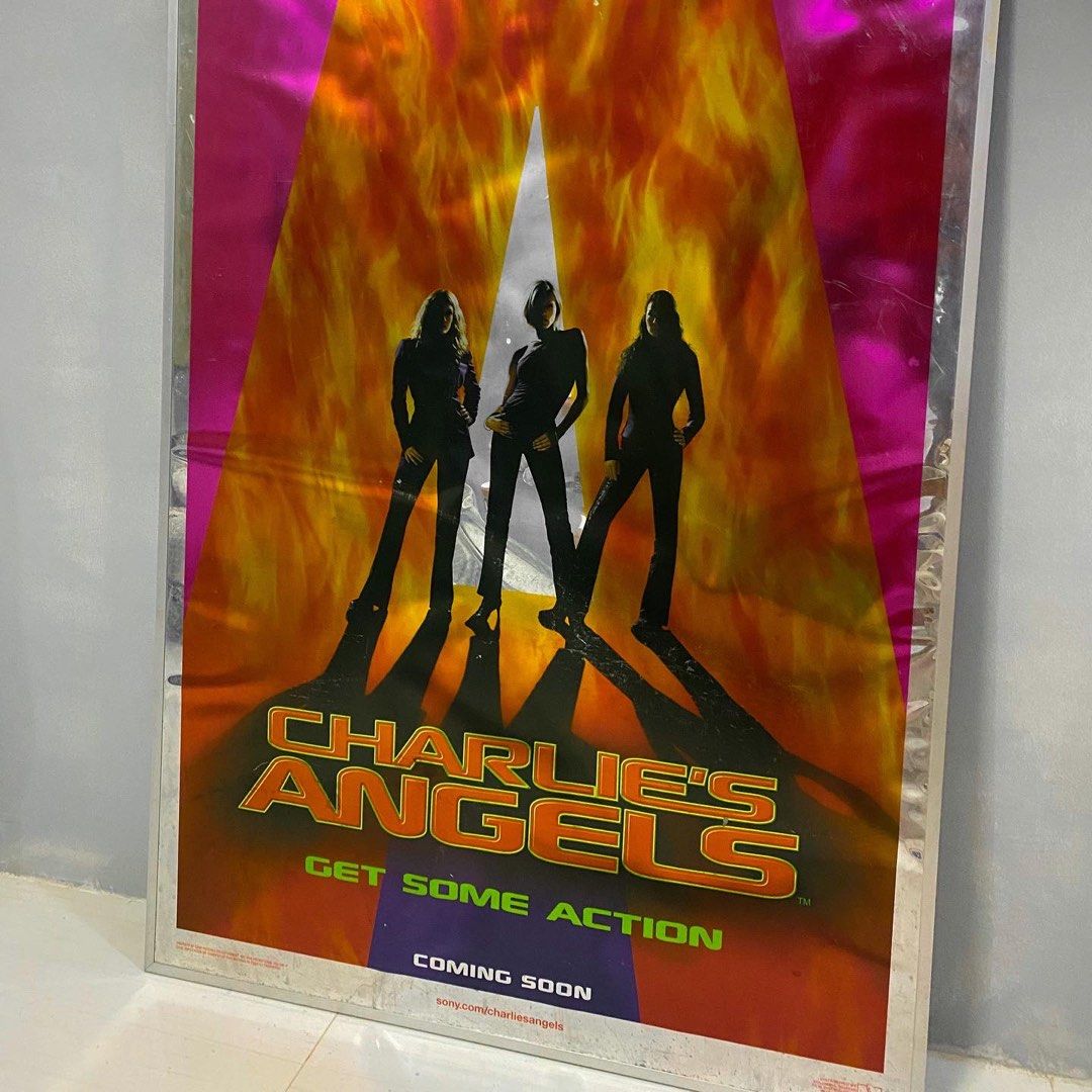 CHARLIES ANGELS SILVER POSTER, Hobbies & Toys, Memorabilia ...