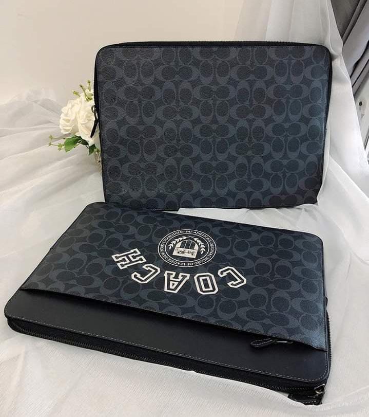 Coach Laptop 15inc Case In Signature Canvas With Varsity denim chalk ...