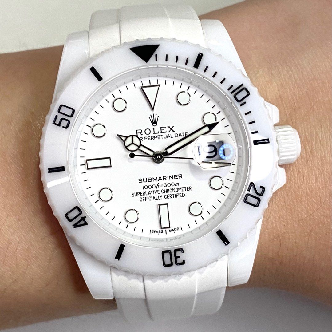 [CUSTOM] Rolex Submariner “White Ceramic Ghost”, Luxury, Watches on ...